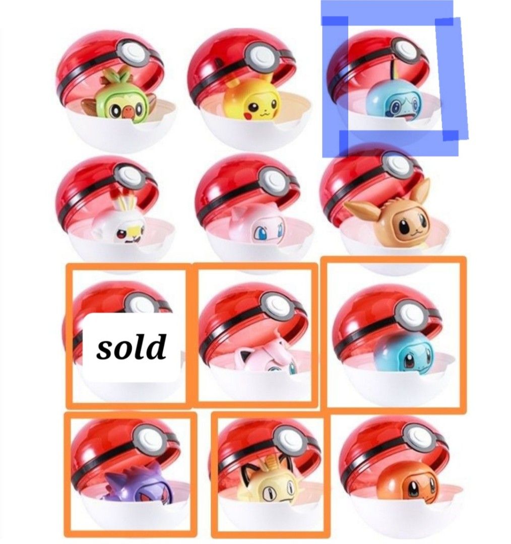 Authentic Pokemon Pokeball Collectible Face Changing Display Figure ...