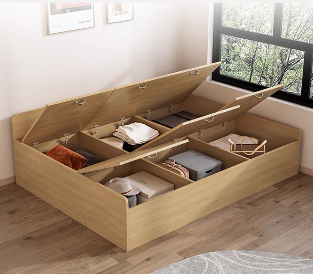 Custom tatami bed/storage bed, Furniture & Home Living, Furniture, Bed ...