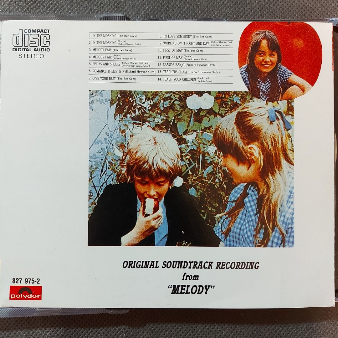 BEE GEES．兩小無猜 MELODY 電影原聲 CD (71年 作品, poLydor 舊版) First of May, MeLody ...