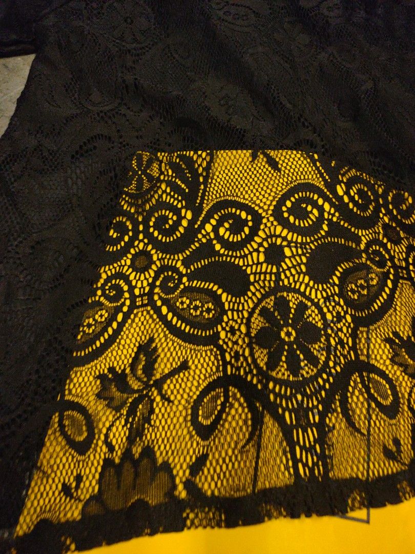 Black Lace Top Womens Fashion Tops Blouses On Carousell