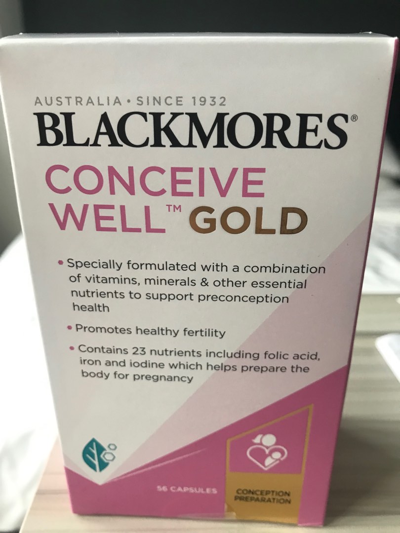 Blackmores conceive gold Exp 10/24 + free 54 capsules, Health ...
