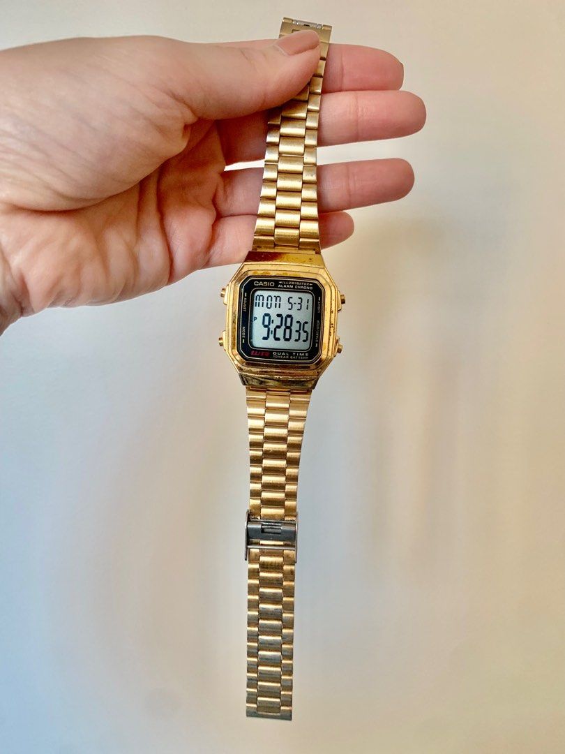 Casio Illuminator Gold, Women's Fashion, Watches & Accessories, Watches ...