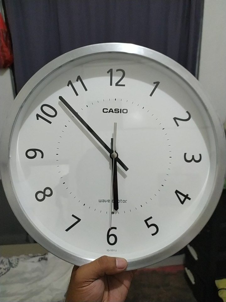 Casio Wall Clock 12 Inches, Furniture & Home Living, Home Decor, Clocks ...
