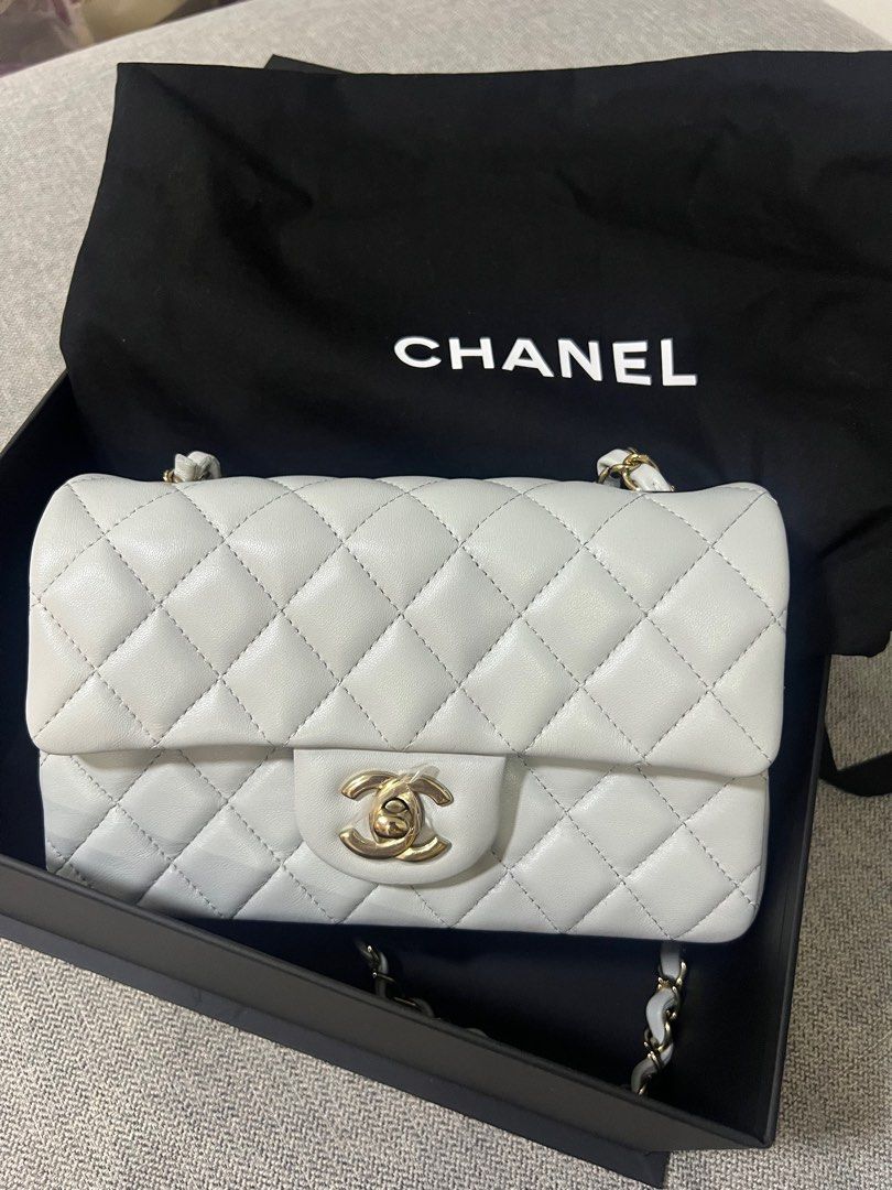 Chanel - mini light blue, Luxury, Bags & Wallets on Carousell