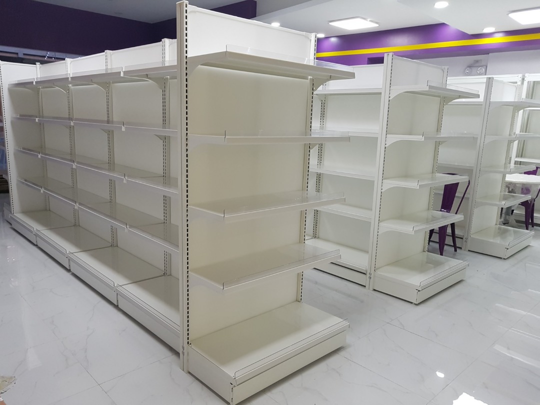 Closed Backing Gondola Rack Adjustable Layer, Furniture & Home Living ...