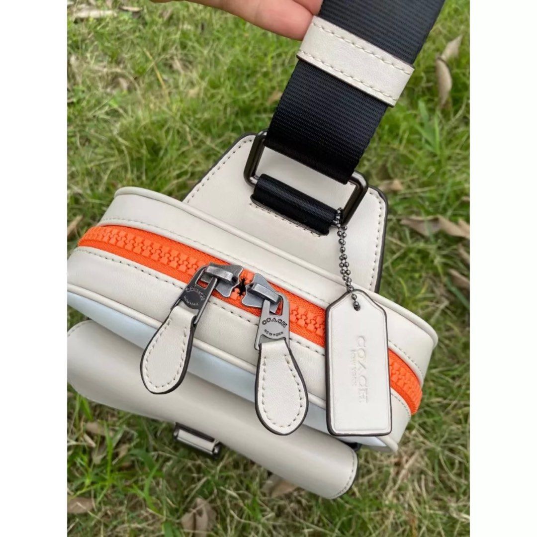 Coach Track Pack Bag in Signature Canvas with Patches, Men's Fashion ...