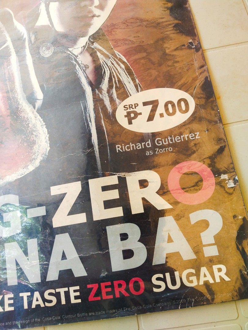 Coke Zero poster---Richard Gutierrez as ZORRO/Yr.2009 on Carousell