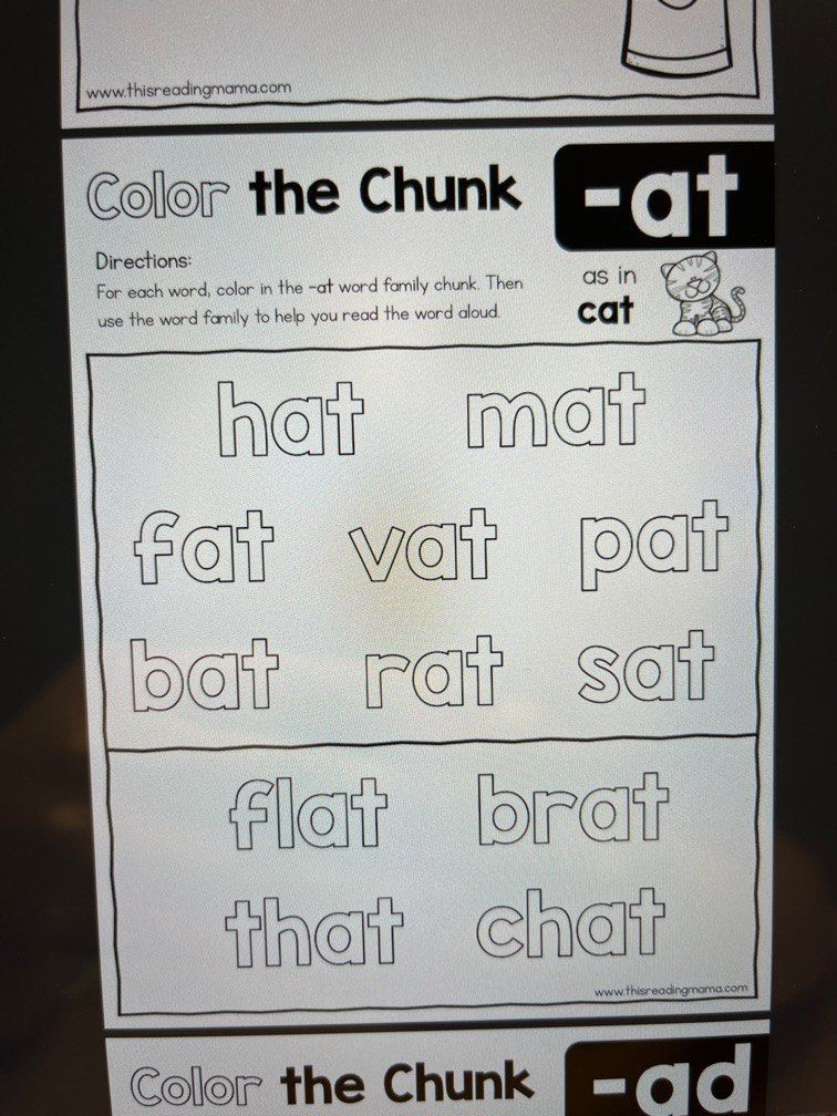 Color the Chunk phonics worksheets, 興趣及遊戲, 書本 & 文具, 書本及雜誌 - 補充練習 ...