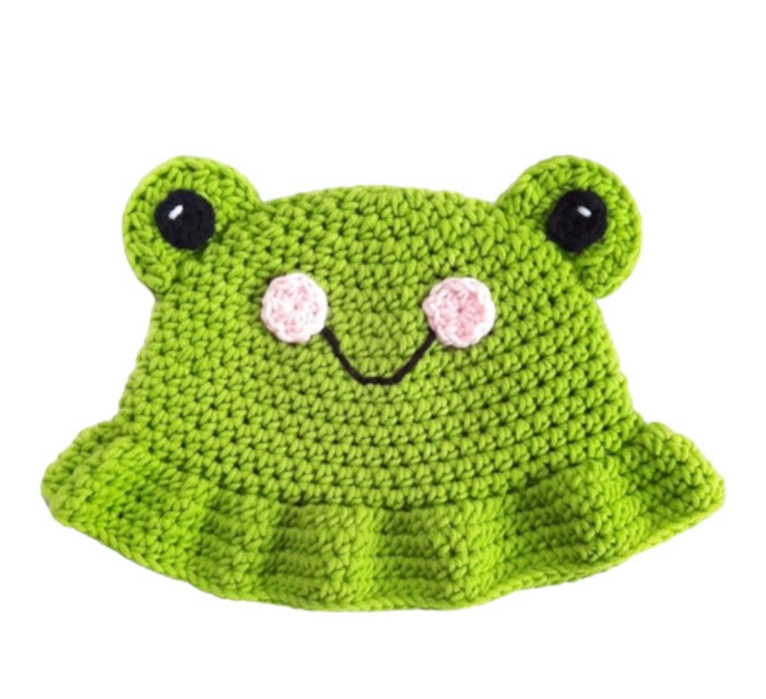Crochet frog hat on Carousell