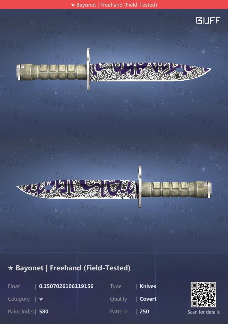 CSGO Bayonet Freehand | LOW FLOAT, Video Gaming, Gaming Accessories ...