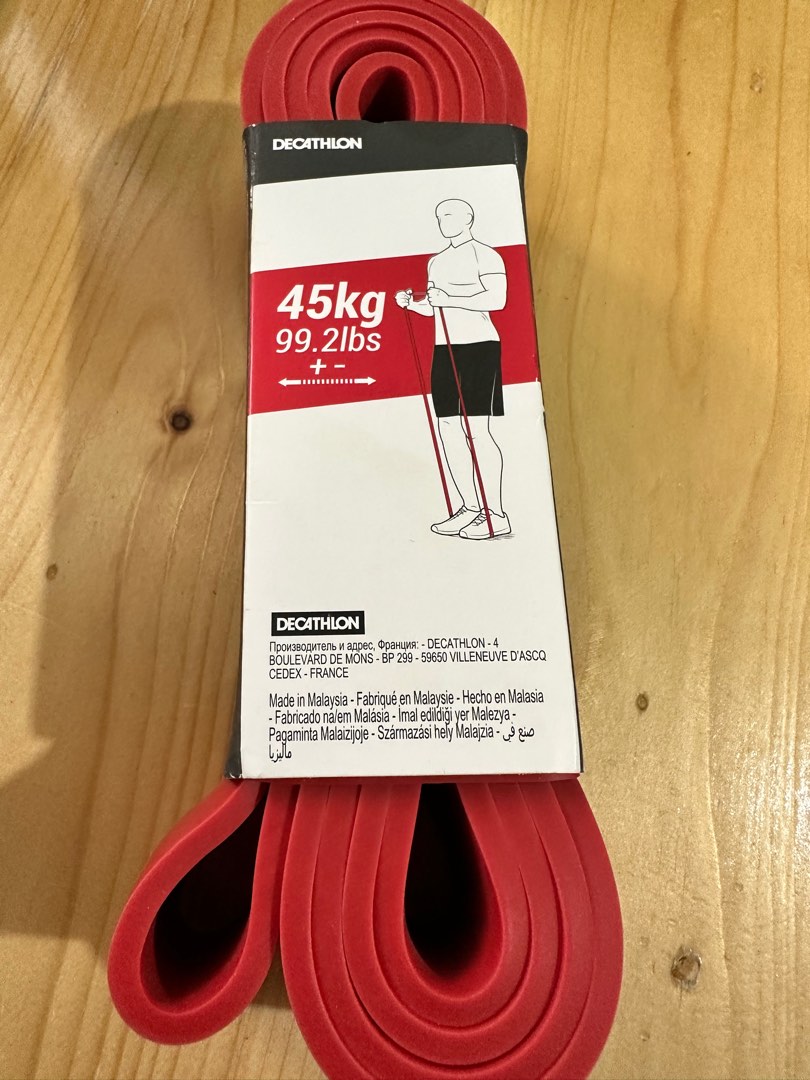 Decathlon Elastic Band Medium, Sports Equipment, Exercise & Fitness ...
