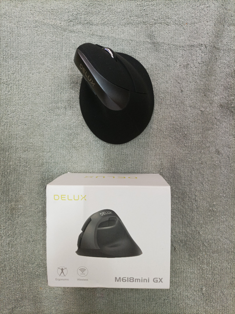 Delux M618 Mini GX Vertical Mouse (Battery Operated/Not Rechargeable ...