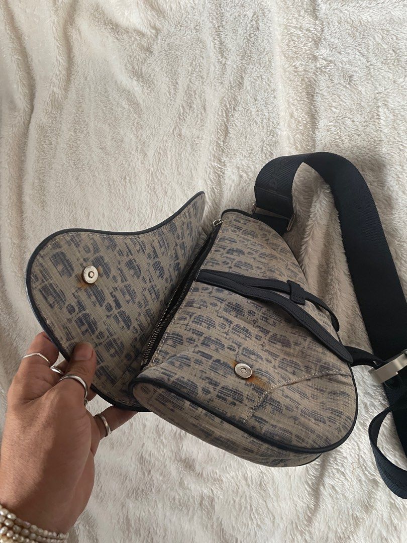 Dior saddle chest bag, Luxury, Bags & Wallets on Carousell