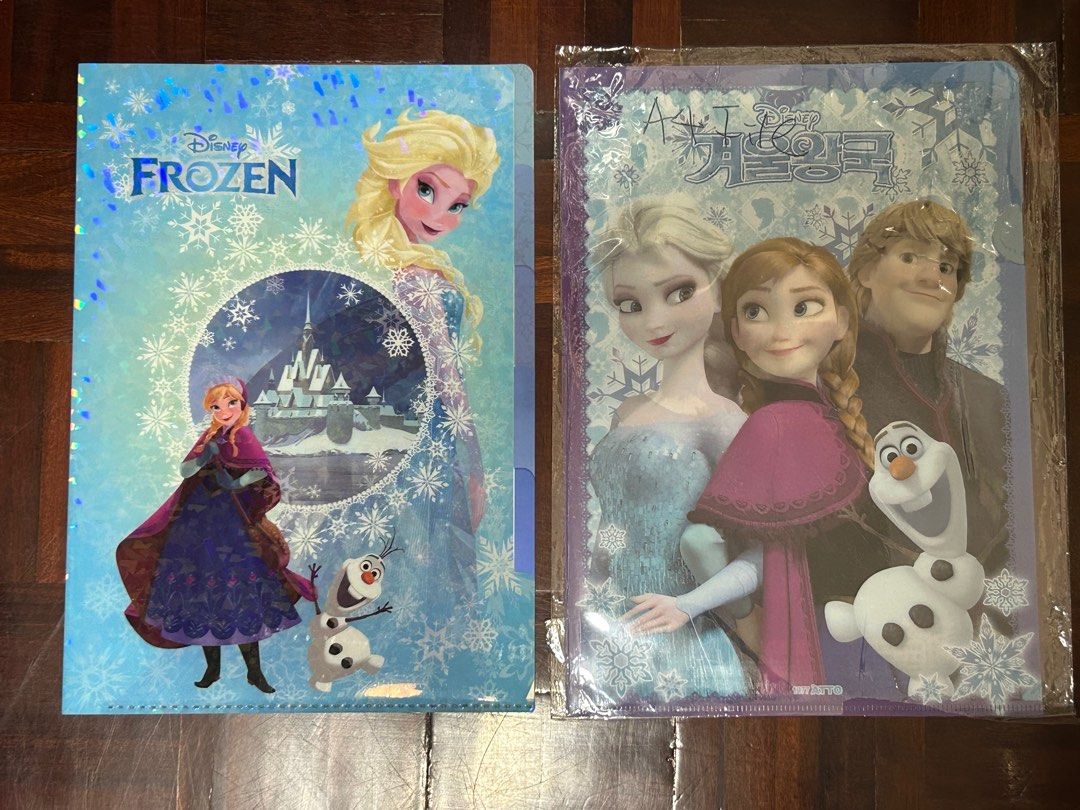 Disney Frozen Elsa Anna A4 file 4個, 興趣及遊戲, 手作＆自家設計, 文具 - Carousell