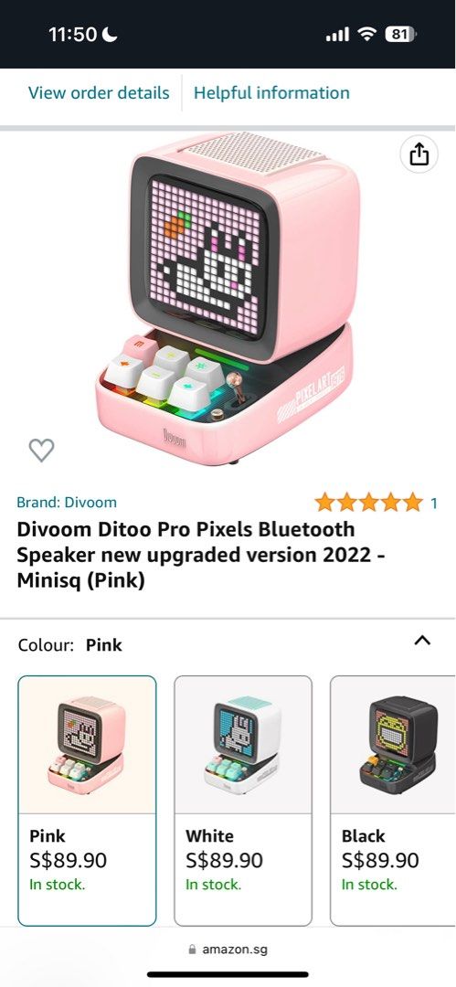 Divoom Ditoo Pro Pixels Bluetooth Speaker new upgraded version 2022 ...