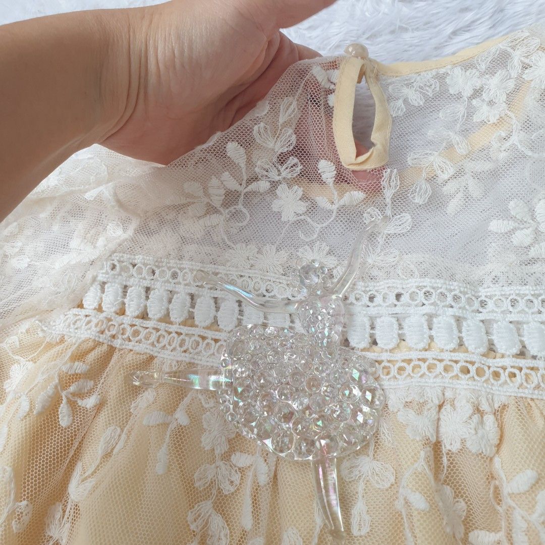 Dress anak brukat lace mewah lengan panjang bisa untuk undangan, Bayi ...