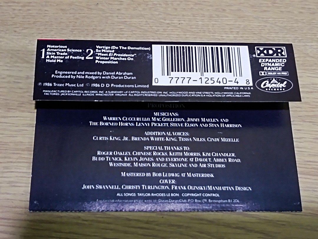 Duran Duran, Notorious XDR / Expanded Dynamic Range, CrO2, Hobbies ...