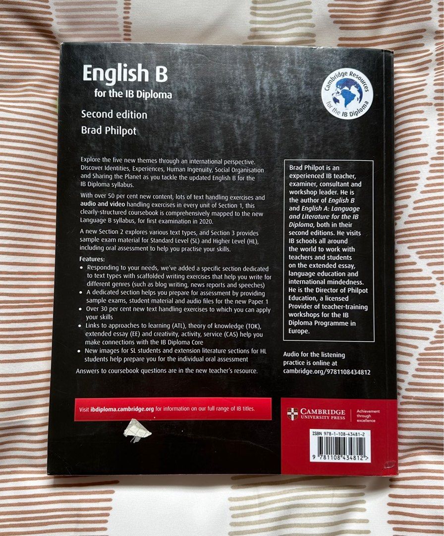 English B IB Textbook, Hobbies & Toys, Books & Magazines, Textbooks on ...