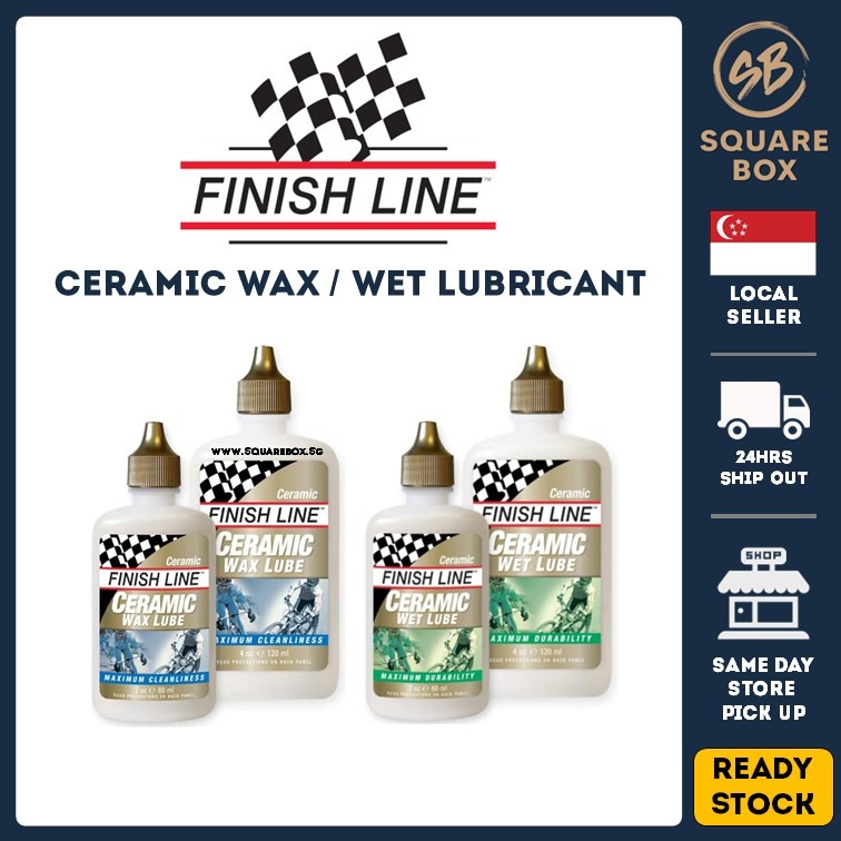 FINISH LINE Ceramic Chain Drops Wet And Dry Lube/Wax Lubricant Bicycle ...