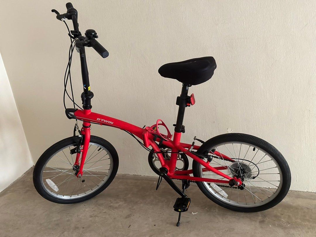 Folding Bike Tilt 120 20in 6sp - Red, Sports Equipment, Bicycles ...