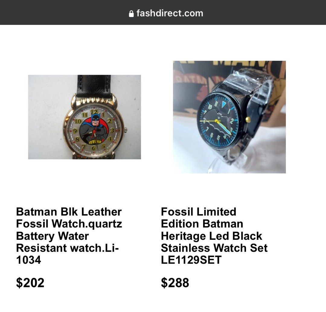 Fossil Batman Limited Edition Watch on Carousell