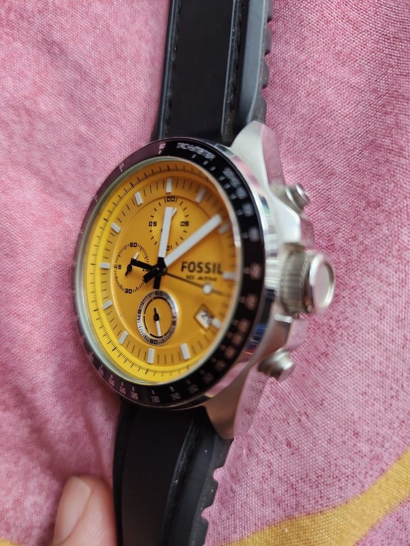Fossil man rubber Watch, Men's Fashion, Watches & Accessories, Watches ...