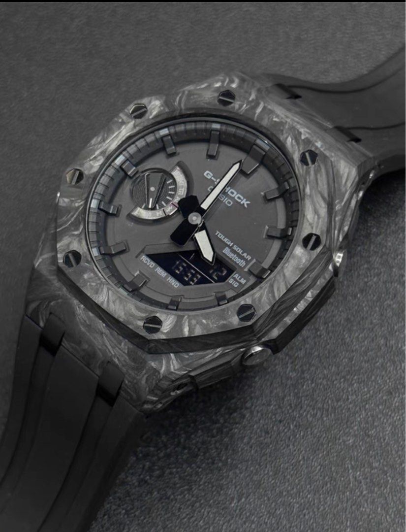 G- Shock special custom black carbon fiber quality case ga2100 ga2110 ...