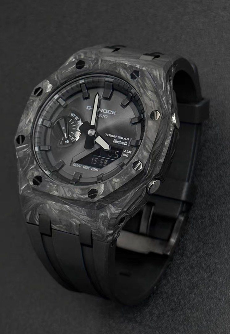G- Shock special custom black carbon fiber quality case ga2100 ga2110 ...