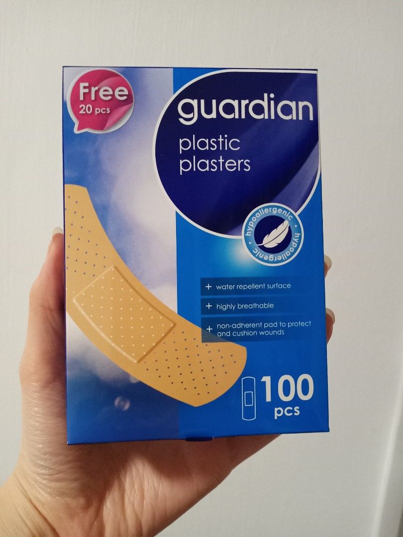 Guardian Plastic Plasters 100 pcs, Health & Nutrition, Medical Supplies ...