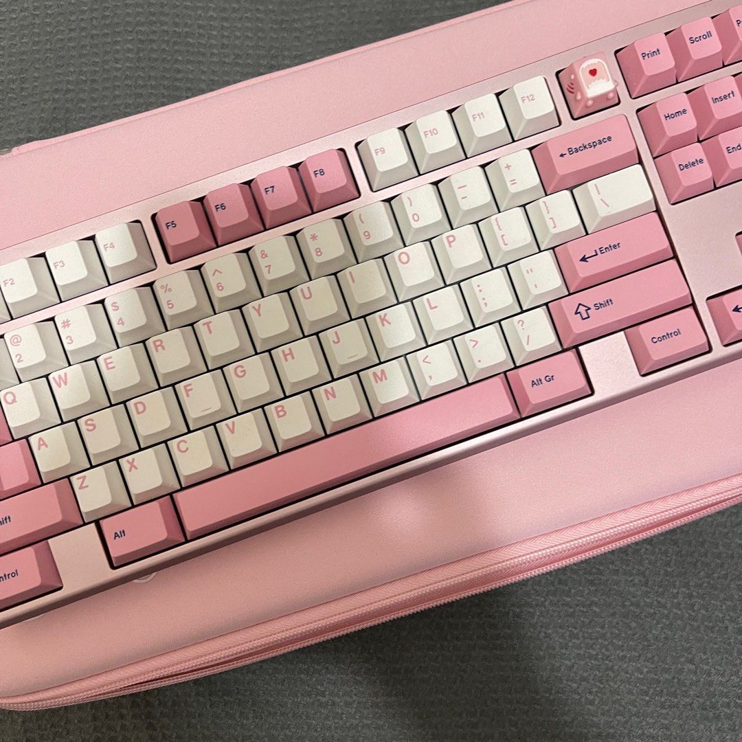 Hand engineering Kage pink wkl 80% custom keyboard built, 電腦＆科技, 電腦周邊及 ...