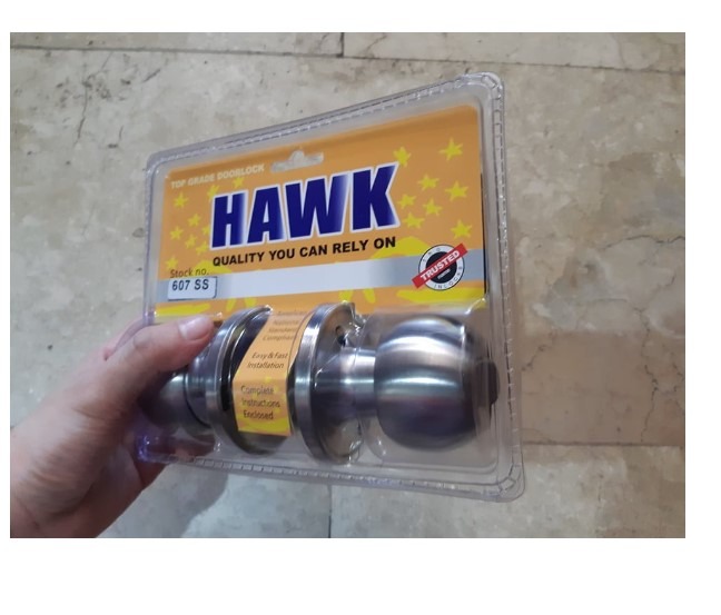 Hawk Cylindrical Round Globe Stainless Entrance Dooknob Lockset Door ...
