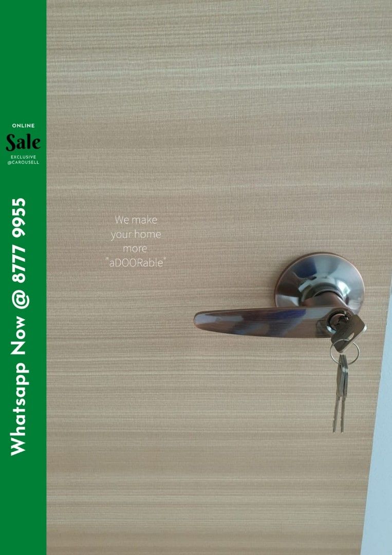 Hdb/resale/bto/condo lock replacement, door closer from $68!, Furniture ...