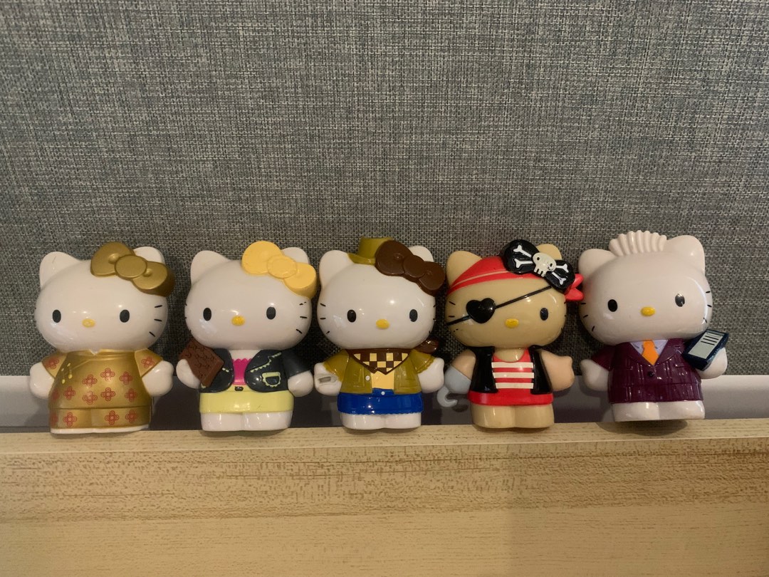 Hello Kitty Hard Plastic Figures Set on Carousell