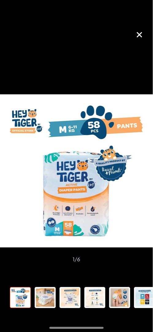 Hey Tiger diaper pants M & L, Babies & Kids, Bathing & Changing ...