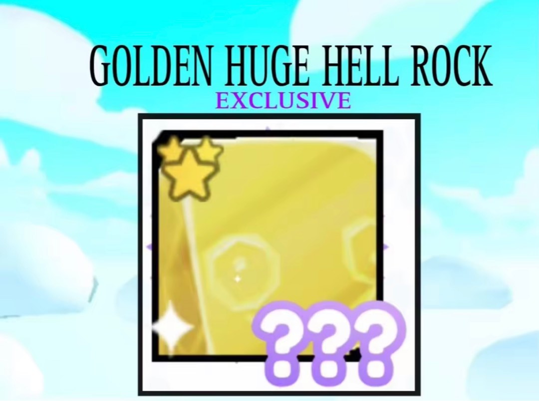 HUGE GOLDEN HELL ROCK | PET SIMULATOR X, Video Gaming, Video Games ...