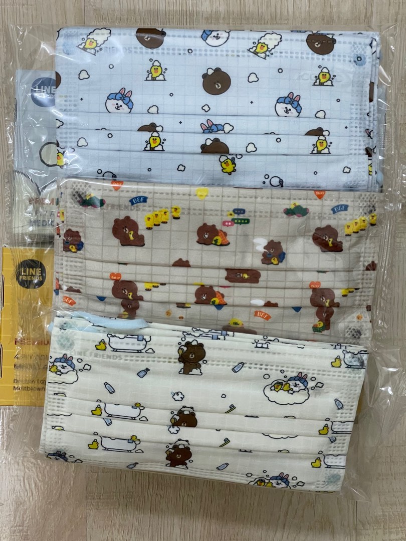 ICONIC LINE FRIENDS FACE MASK, Health & Nutrition, Face Masks & Face ...