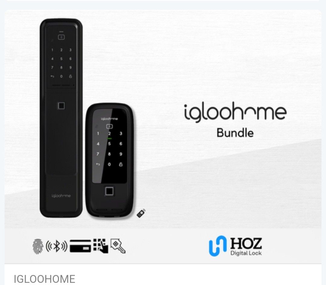 Igloohome digital lock bundle LGR1(better version) + MP1F, Furniture ...