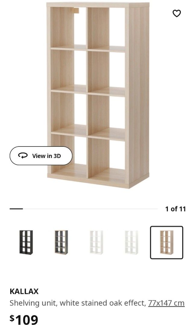IKEA Kallax Shelving Unit, Furniture & Home Living, Furniture, Shelves ...