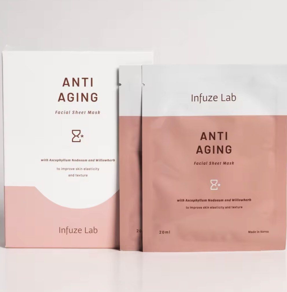 Infuze Lab Anti Aging Facial Sheet Mask (4pc), Beauty & Personal Care ...