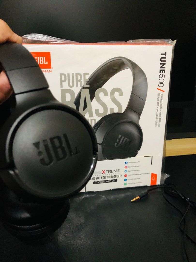 JBL Tune 500 Pure Bass Sound, Audio, Headphones & Headsets on Carousell