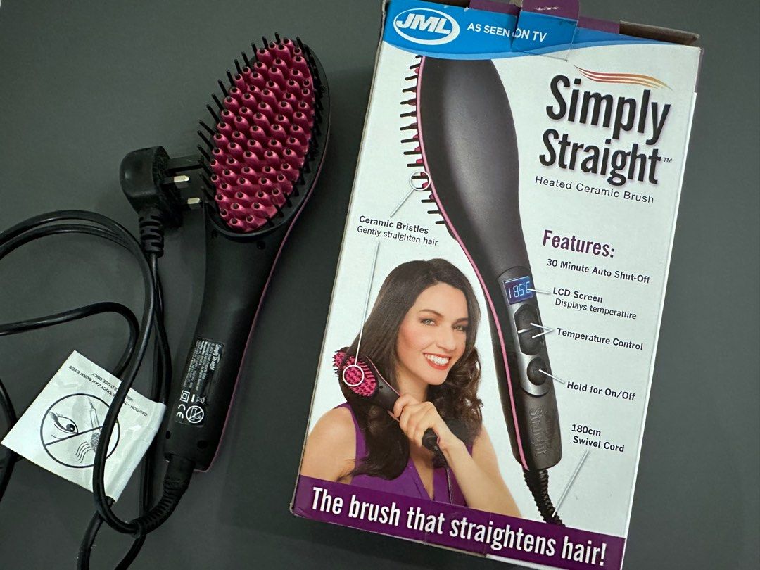 JML Straightener Brush, Beauty & Personal Care, Hair on Carousell