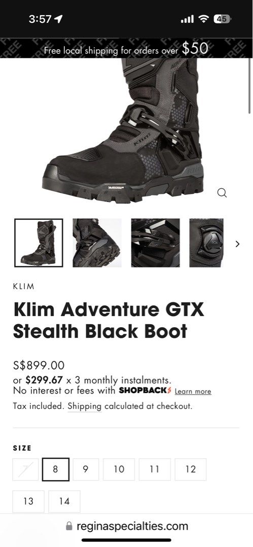 Klim GTX Adventure waterproof goretex touring motorcycle Enduro MX ...