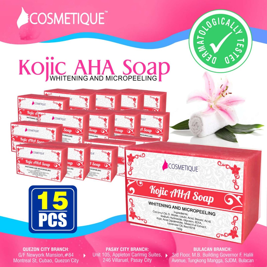 Kojic AHA Soap 15pcs, Beauty & Personal Care, Face, Face Care on Carousell
