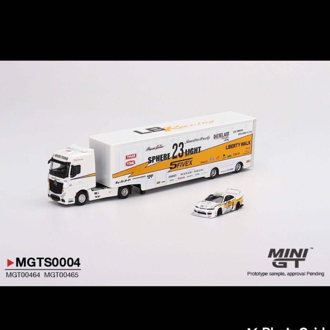 MiniGt LB Racing Racing Transporter Set (Included 1 transporter and 1 ...