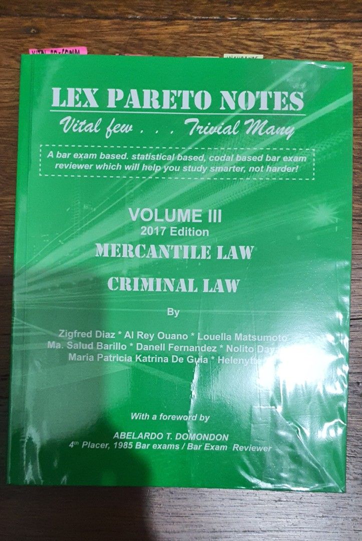 Lex Pareto 2017 Revised Edition (All 4 Books), Hobbies & Toys, Books ...