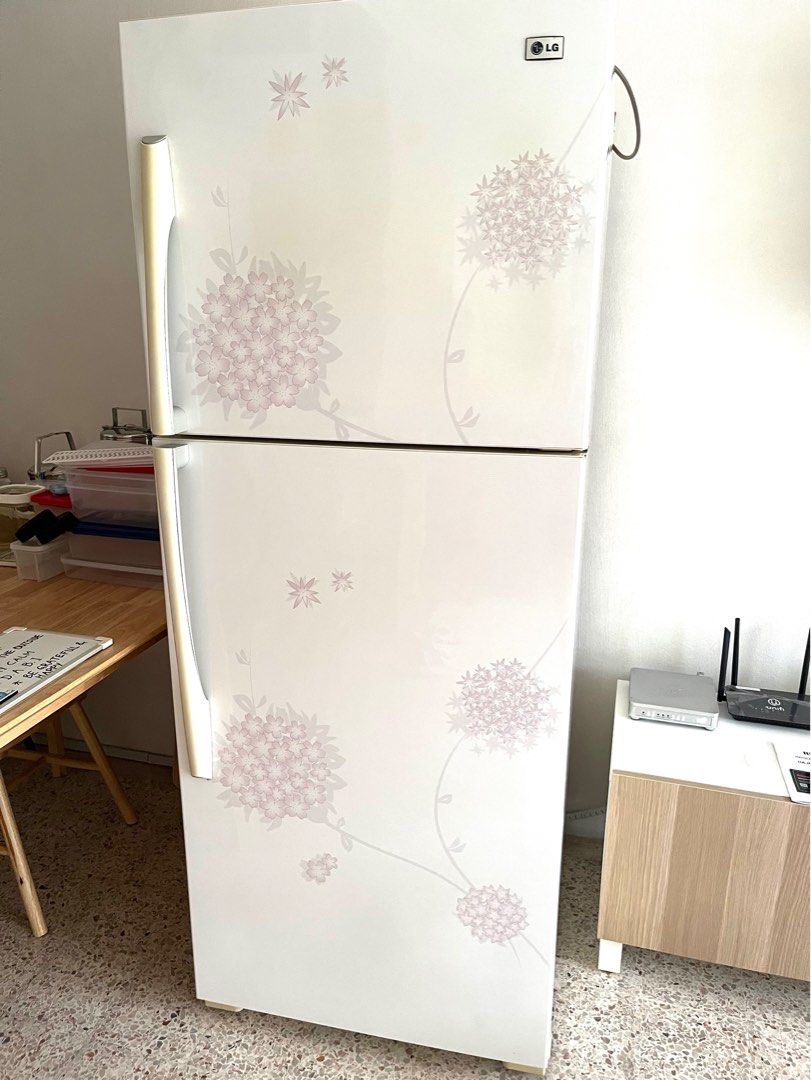 LG white refrigerator (Still looks good! In good working condition), TV ...