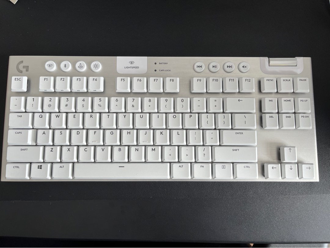 Logitech G915 TKL White Tactile Gen keyless Lightspeed Wireless RGB ...