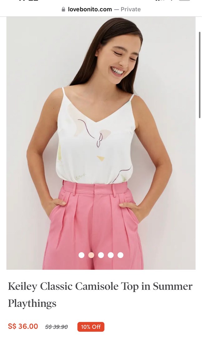 Love bonito keiley top white, Women's Fashion, Tops, Sleeveless on ...