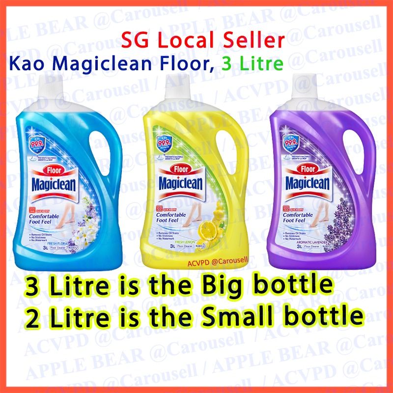 Magiclean Floor 3L, 3 Litre Big Bottle, Not 2L, Furniture & Home Living ...