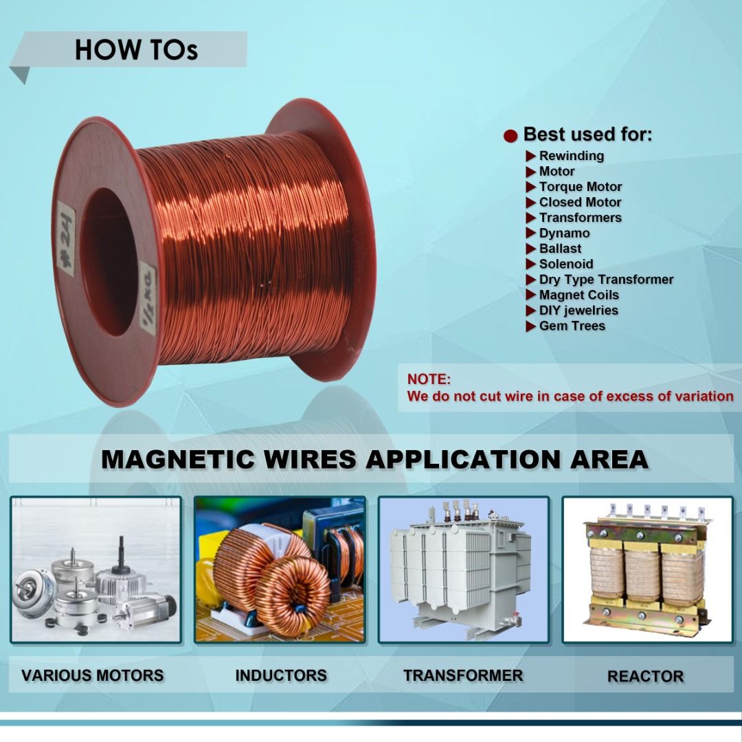 MAGNETIC WIRES #24 AWG 0.02", QUALILINE PURE COPPER, BEST FOR REWINDING ...